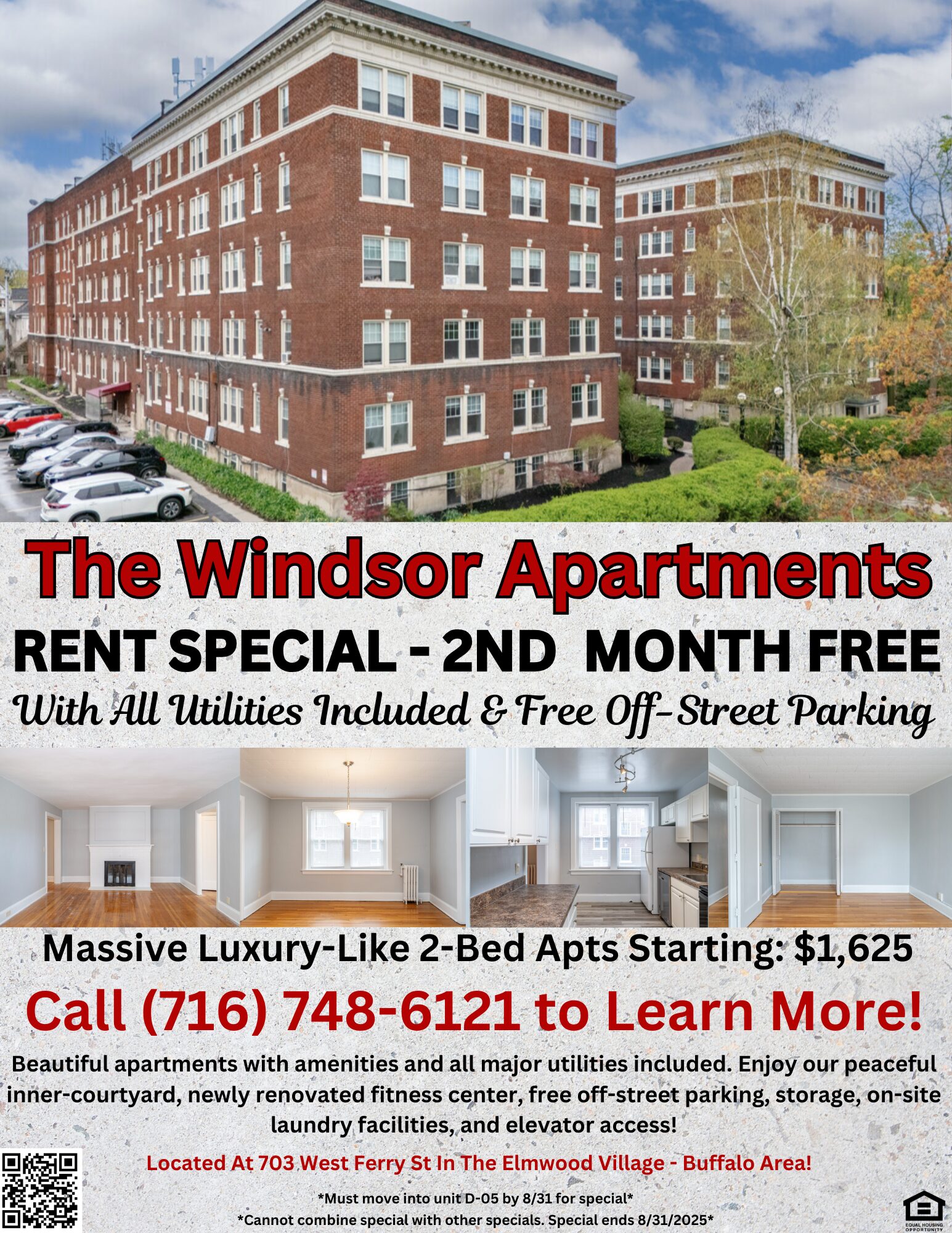 The Windsor 2nd Month Free Rent Special Flyer Ending 8_31_2025 ...