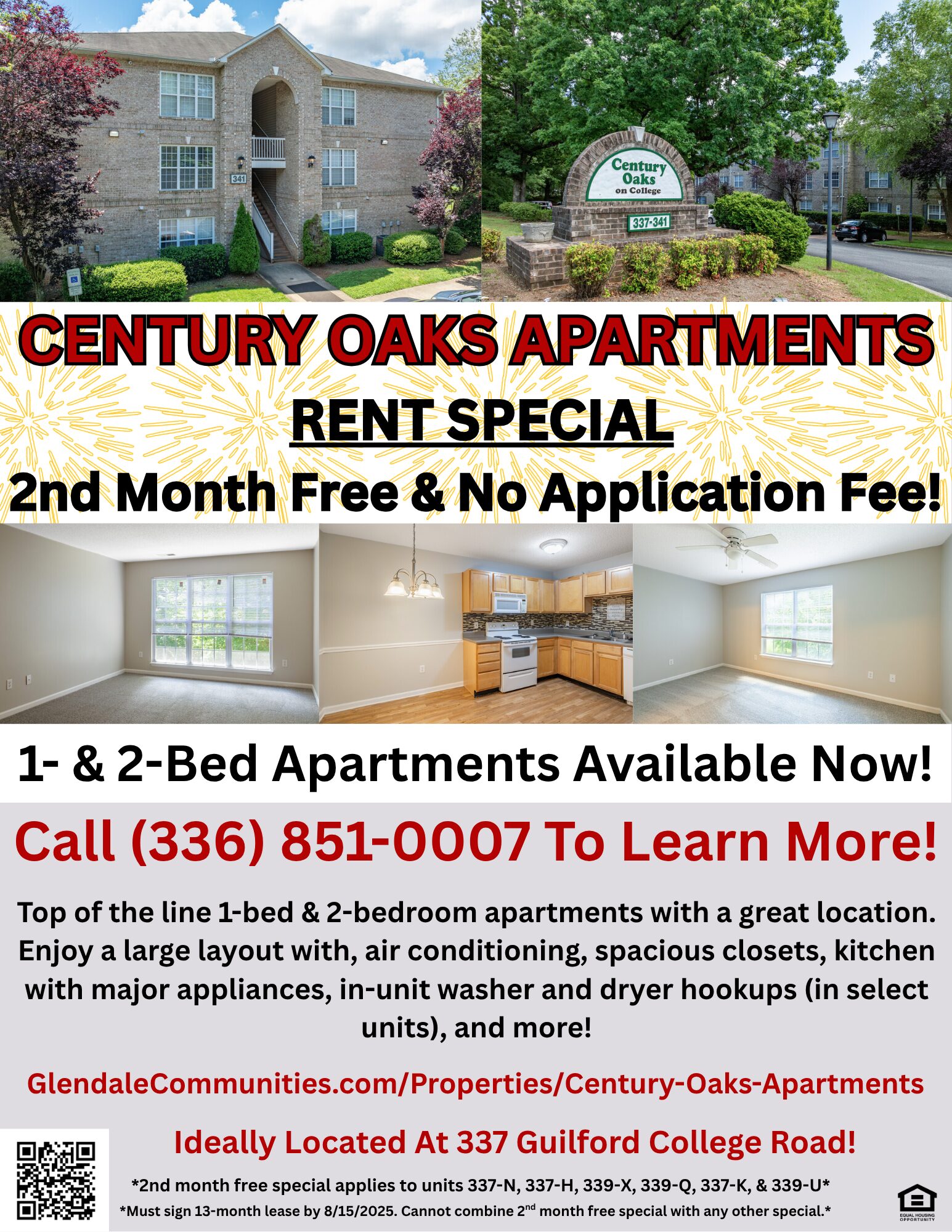 Century Oaks 2nd Month Free Rent Special Flyer Ending 8_15_2025 ...